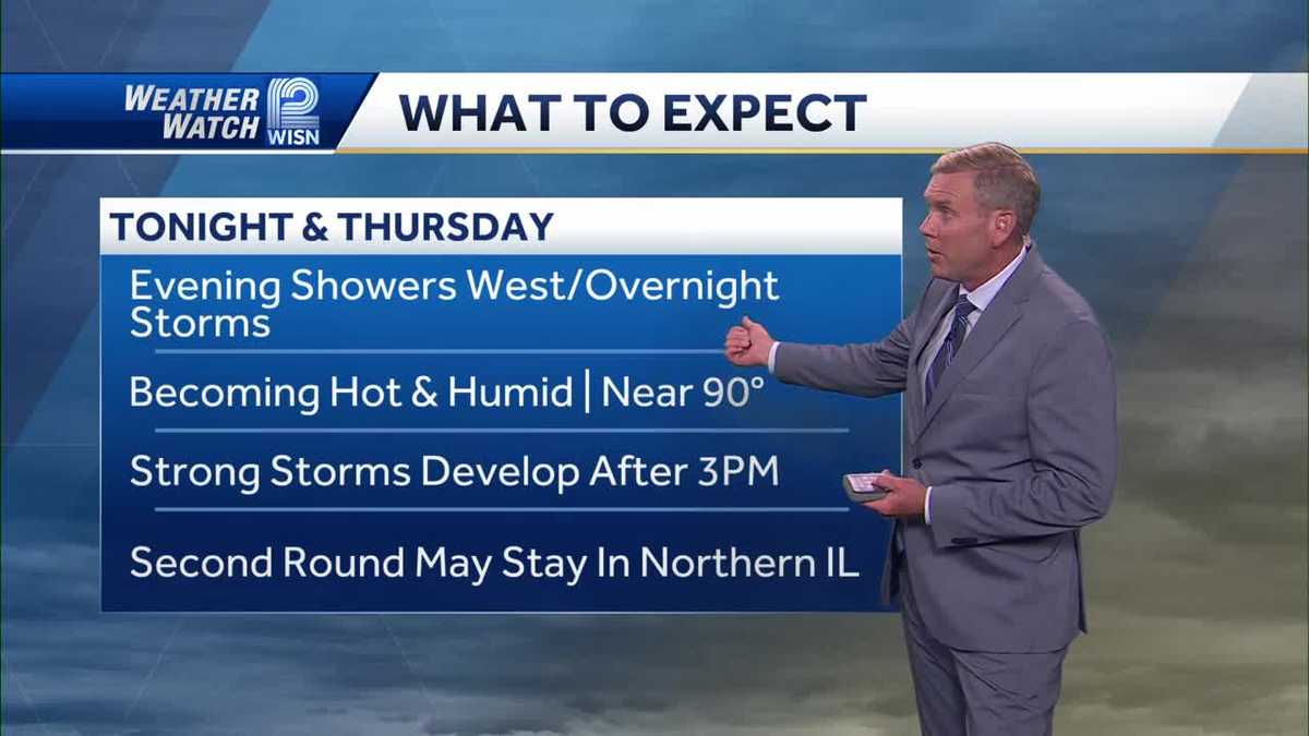 Tracking Thursday storms after reaching 90 degrees Wednesday