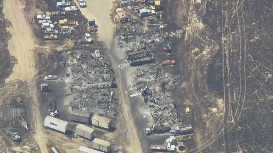 Photos and video: LiveCopter 3 shows where the Corral Fire burned
