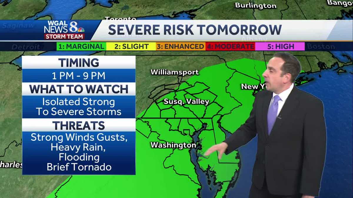 Impact: More rain and low chance for strong thunderstorms Thursday