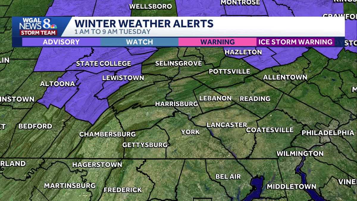 NWS: Winter weather advisory issued for Mifflin County