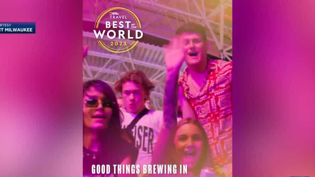 Digital billboard promoting Milwaukee running in Times Square