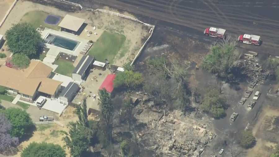 Photos and video: LiveCopter 3 shows where the Corral Fire burned