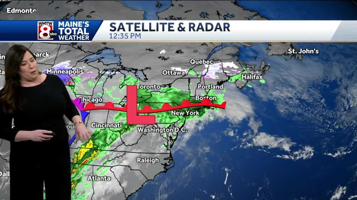Rain showers now, then ice and snow hit Wednesday night