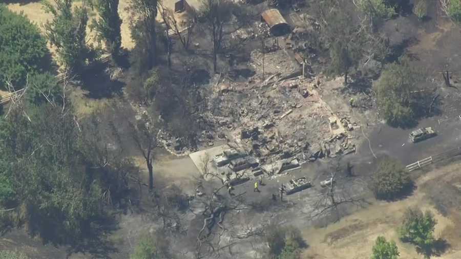 Photos and video: LiveCopter 3 shows where the Corral Fire burned