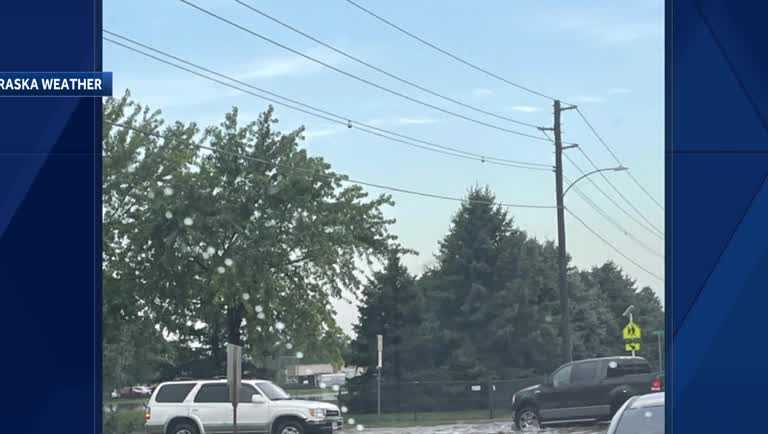 Nebraska weather: Rain causes street flooding in Columbus