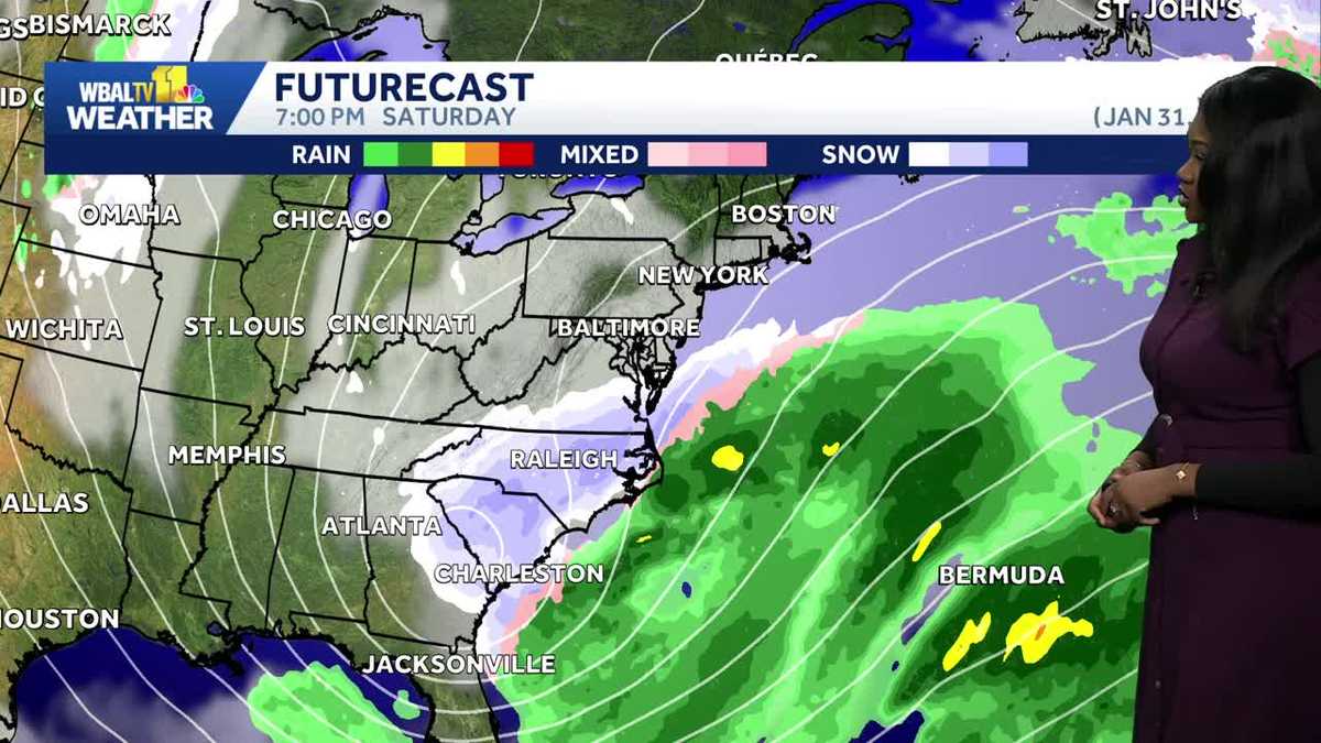 Weather: Snowstorm to narrowly miss Baltimore