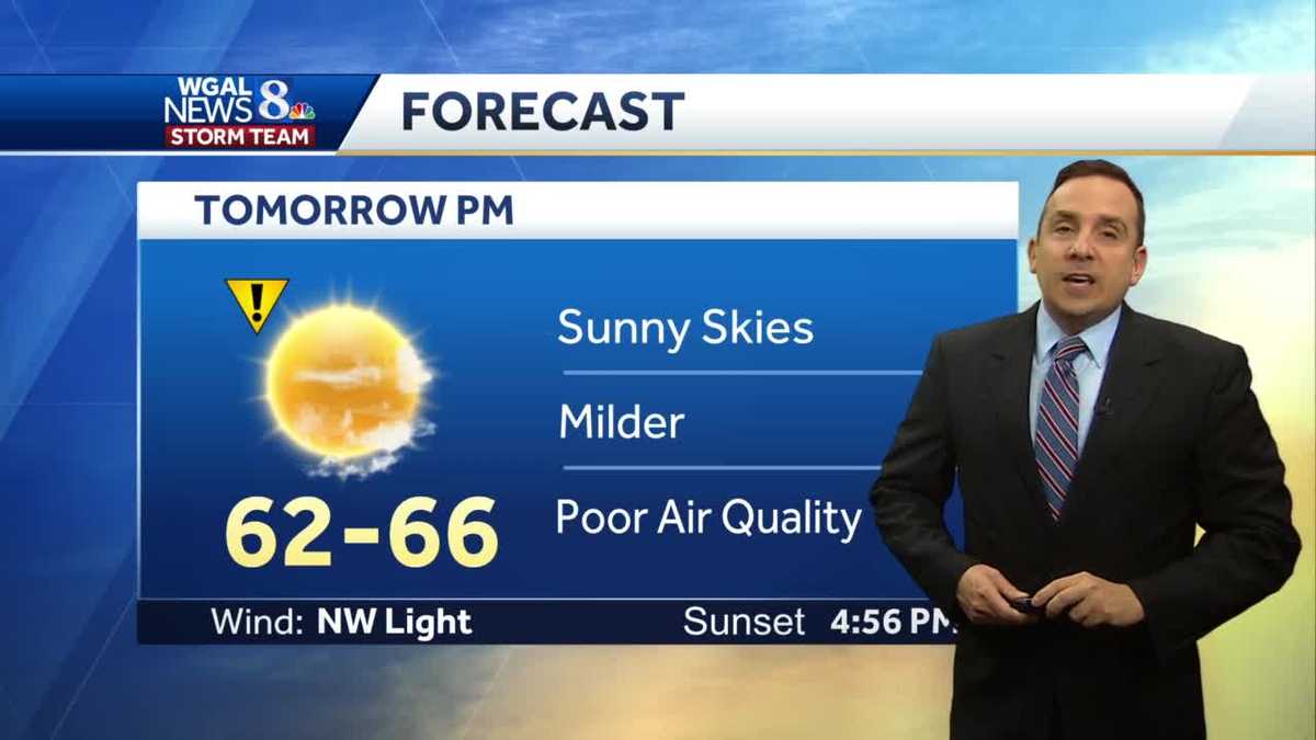 Mild, Sunny Start To Work Week; Poor Air Quality Continues