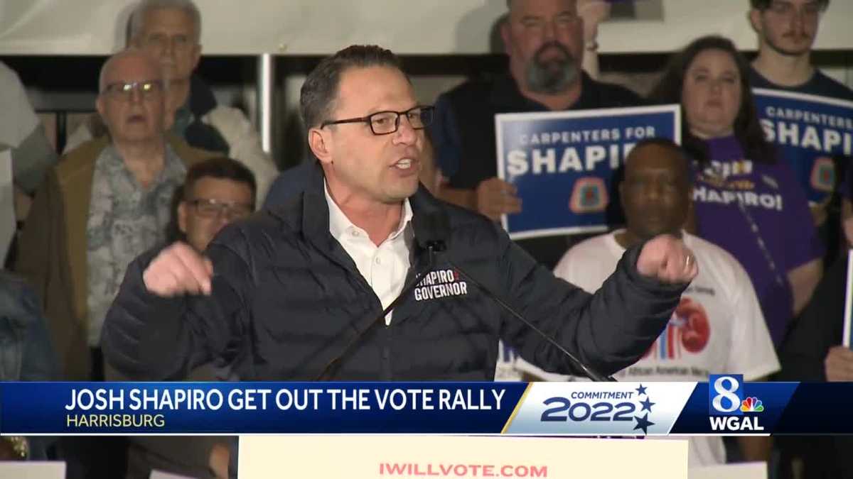 Gubernatorial candidate Josh Shapiro holds rally in Harrisburg