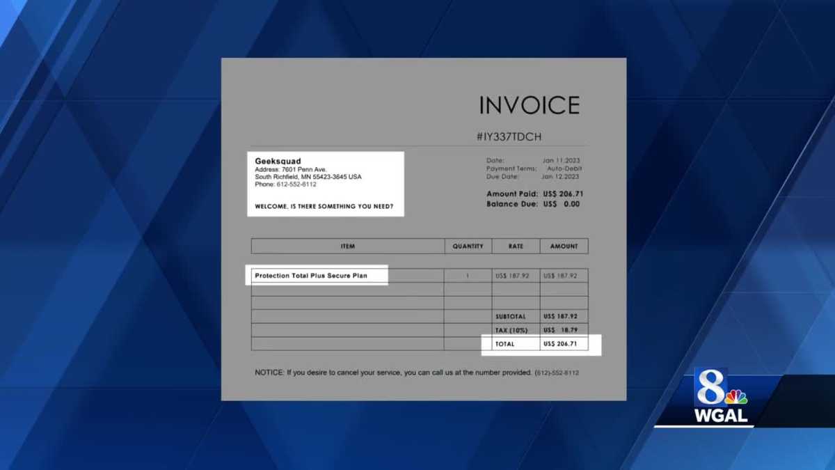 Scam email claims to be from Geek Squad