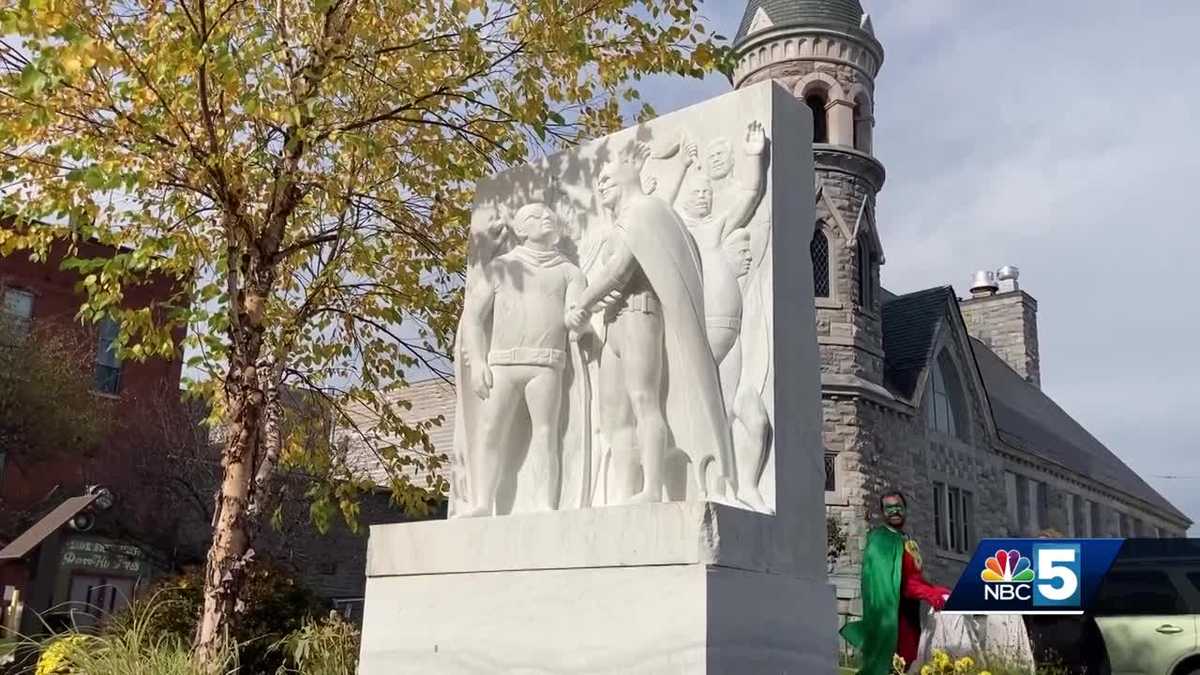 Rutland's new sculpture honors Batman and Halloween parade organizer ...