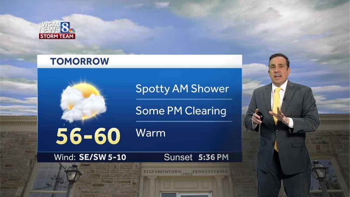 Staying Warm, More Clouds, Spotty Showers Into Weekend