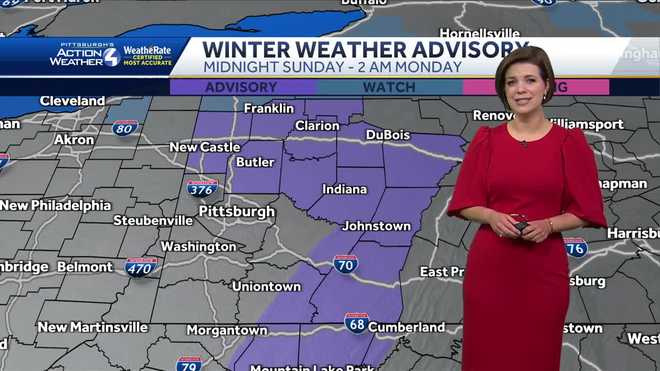 Pittsburgh weekend weather: Snow on Sunday