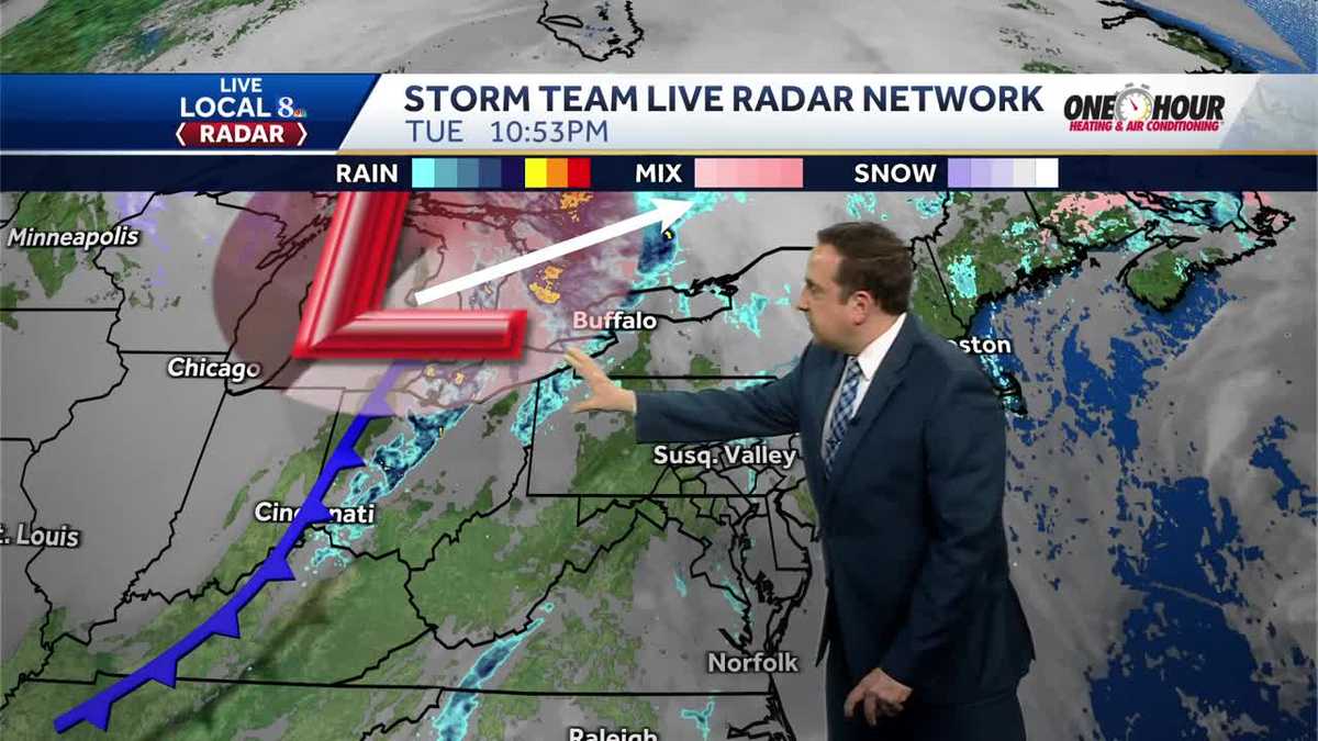 Few Showers Overnight, Scattered Showers Wednesday