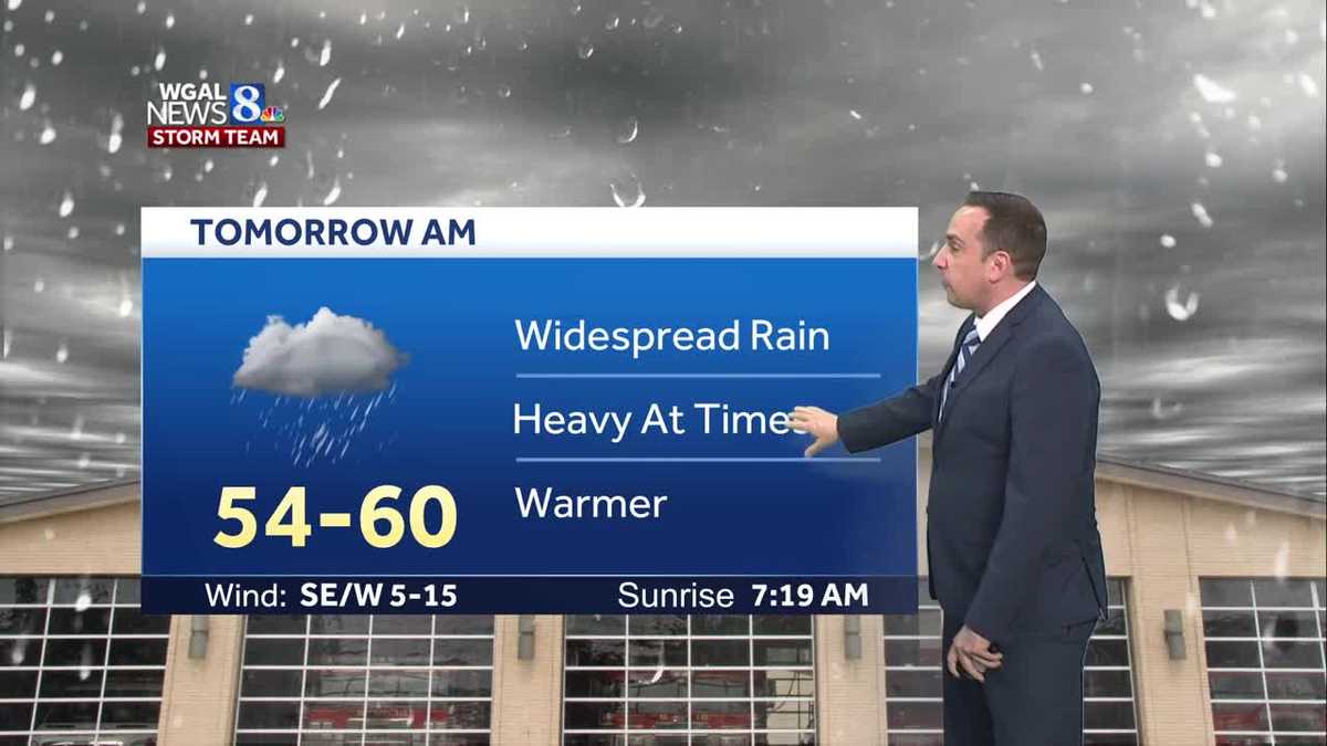 More Rain Tonight, Heavy At Times Wednesday, Then Colder