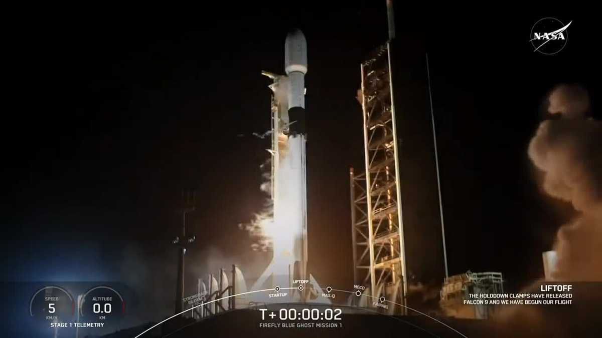 Blue Ghost Mission One: Watch lander launch from Florida to moon