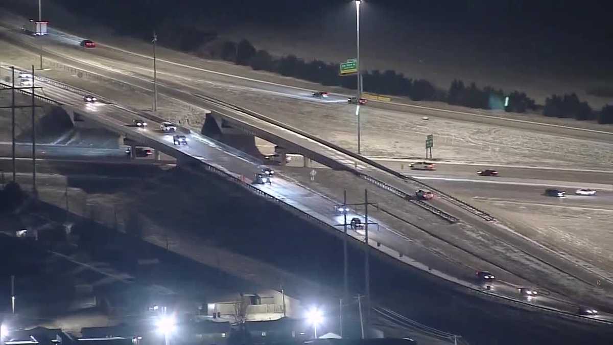 Sky 5 tracks road conditions after overnight snowfall in OKC