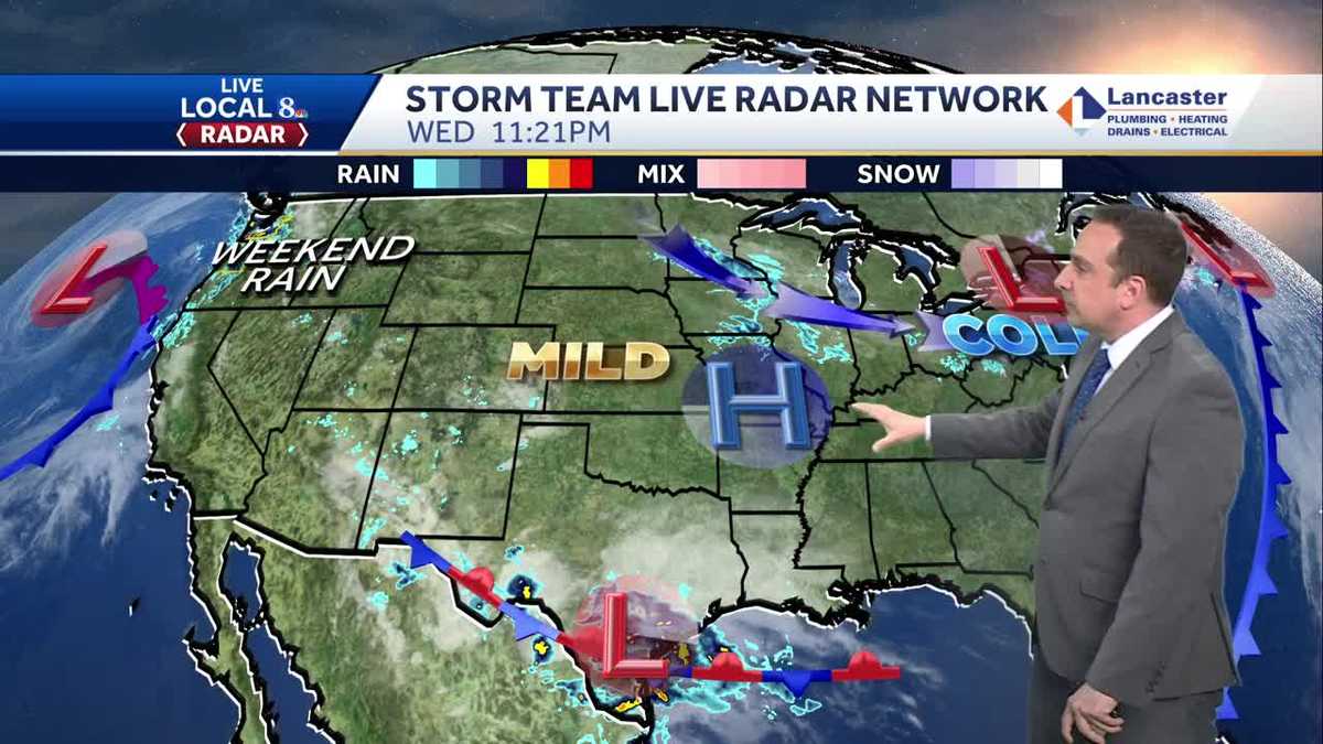 Cold, Mostly Clear Night, Warmer Into The Weekend, Shower Chances Return