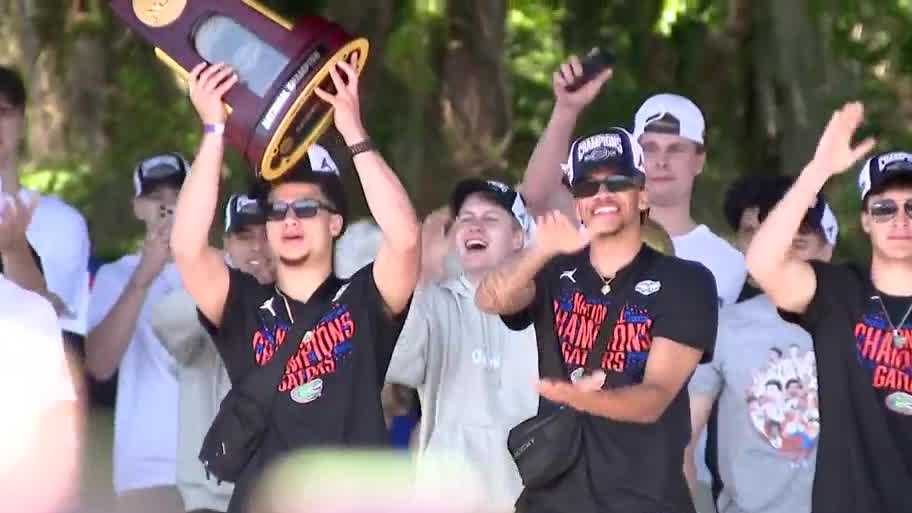 UF holds NCAA men's basketball championship rally