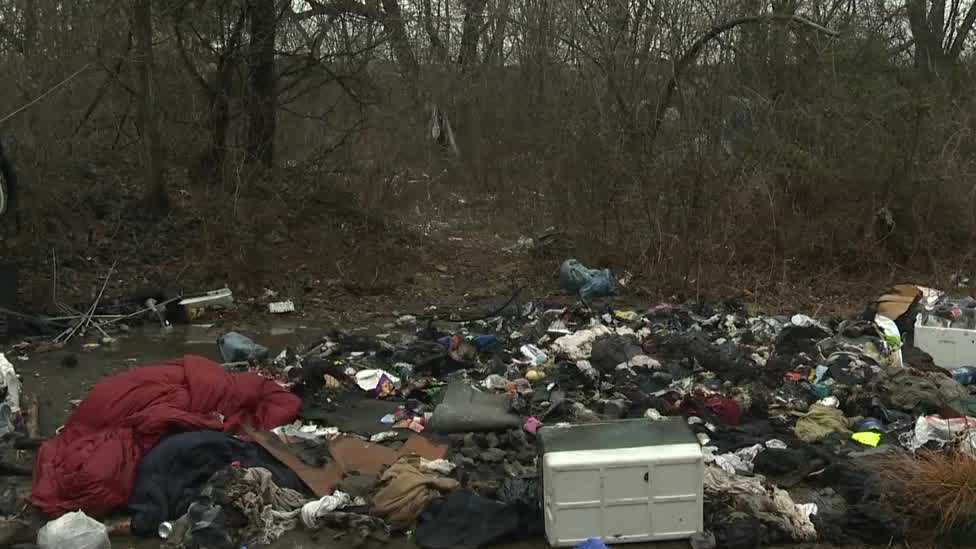 'Very large' fire destroys occupant's encampment, property in ...
