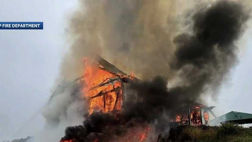 Barn fire in York County expected to burn for days