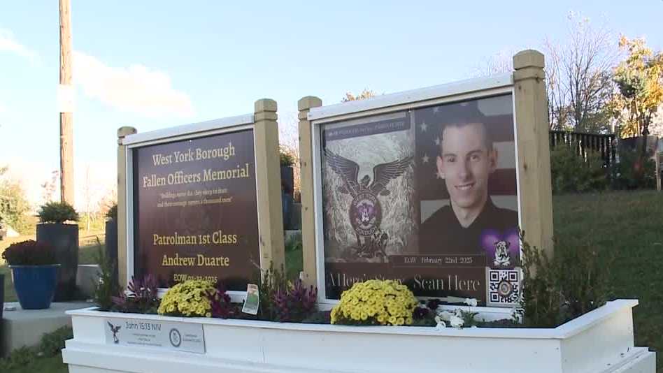 West York unveils memorial for fallen Officer Andrew Duarte
