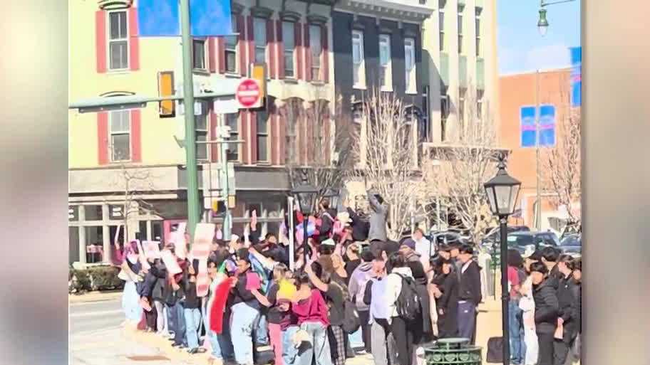 Chambersburg students walk out in protest against ICE