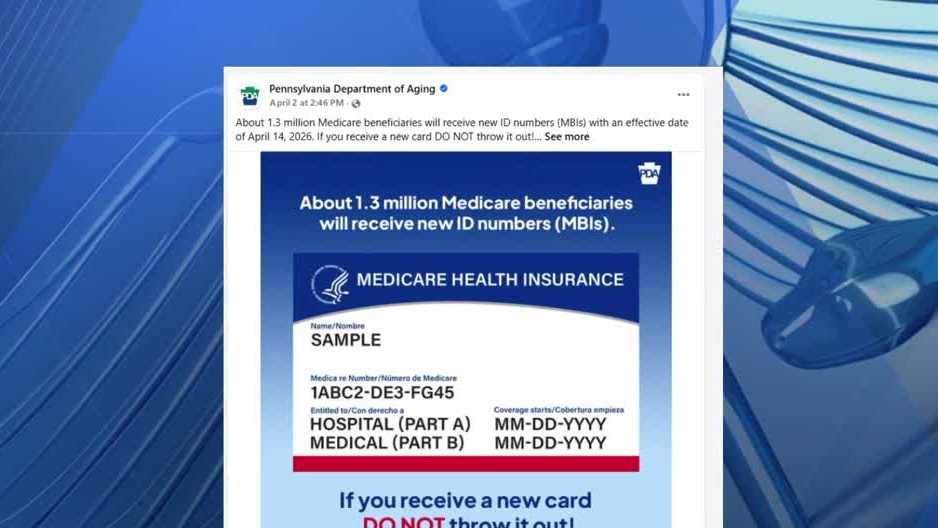 New Medicare cards sent to 1.3 million beneficiaries