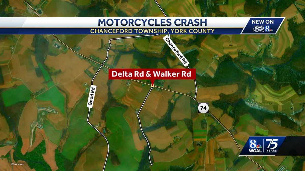 Police responded to a motorcycle crash in York County, Pa.