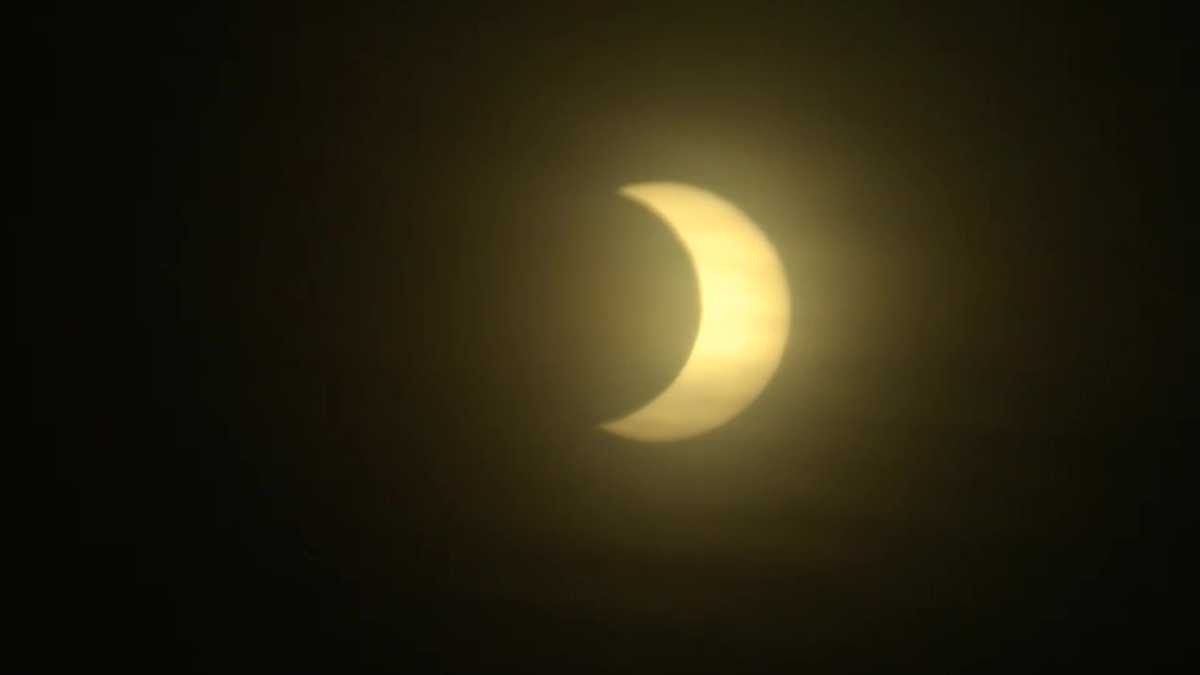 Partial solar eclipse visible at sunrise Thursday over Boston