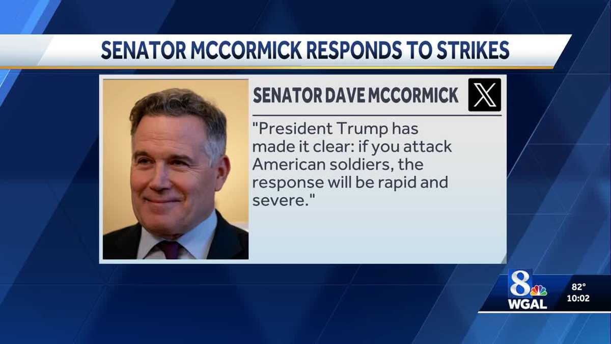 Sen. Dave McCormick reacts after Trump announces ceasefire agreement ...