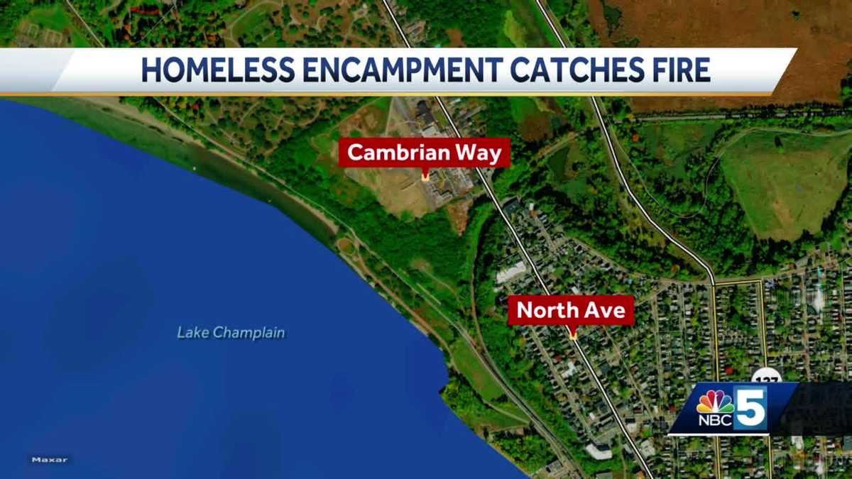 Fire at Burlington homeless encampment