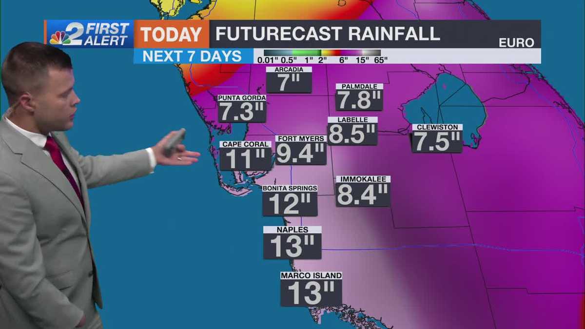 Widespread heavy rain is heading to Southwest Florida