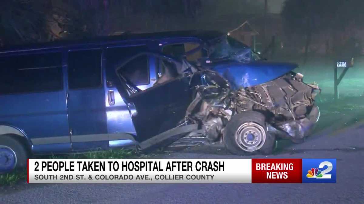 2 taken to hospital after crash in Collier County