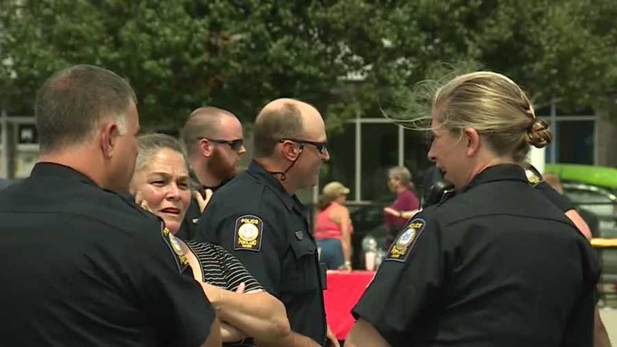 Portland Police hit the court for National Night Out