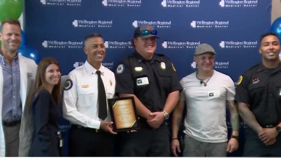 Heart attack survivor reunites with Florida first responders
