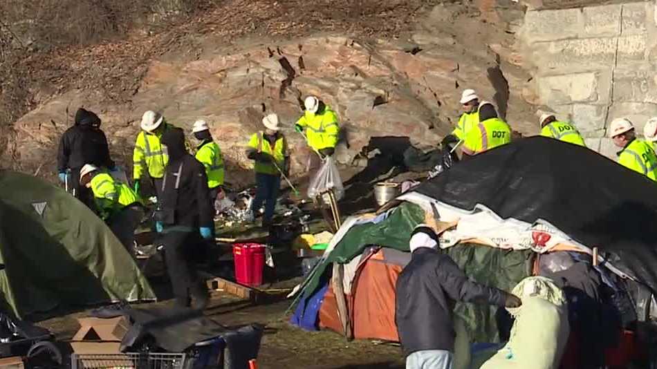 Maine DOT cleans up Casco Bay Bridge encampment in Portland