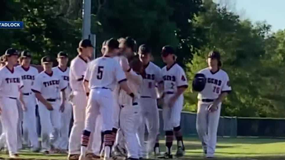 ADM player makes home run on the first pitch of Senior Day