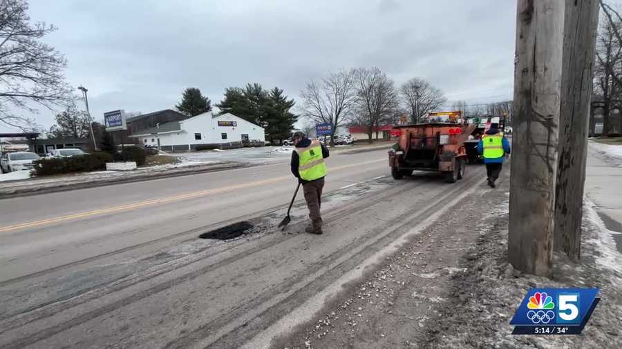 Road crews repair potholes, road damage during dry weather