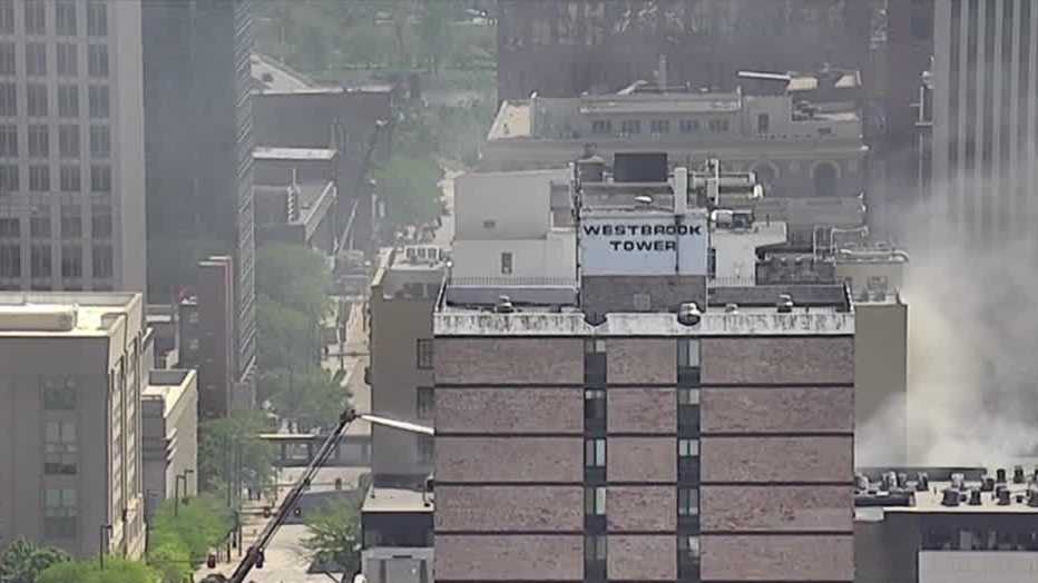 Omaha firefighters respond to downtown fire