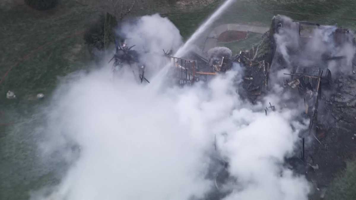 Large Racine County home destroyed by fire