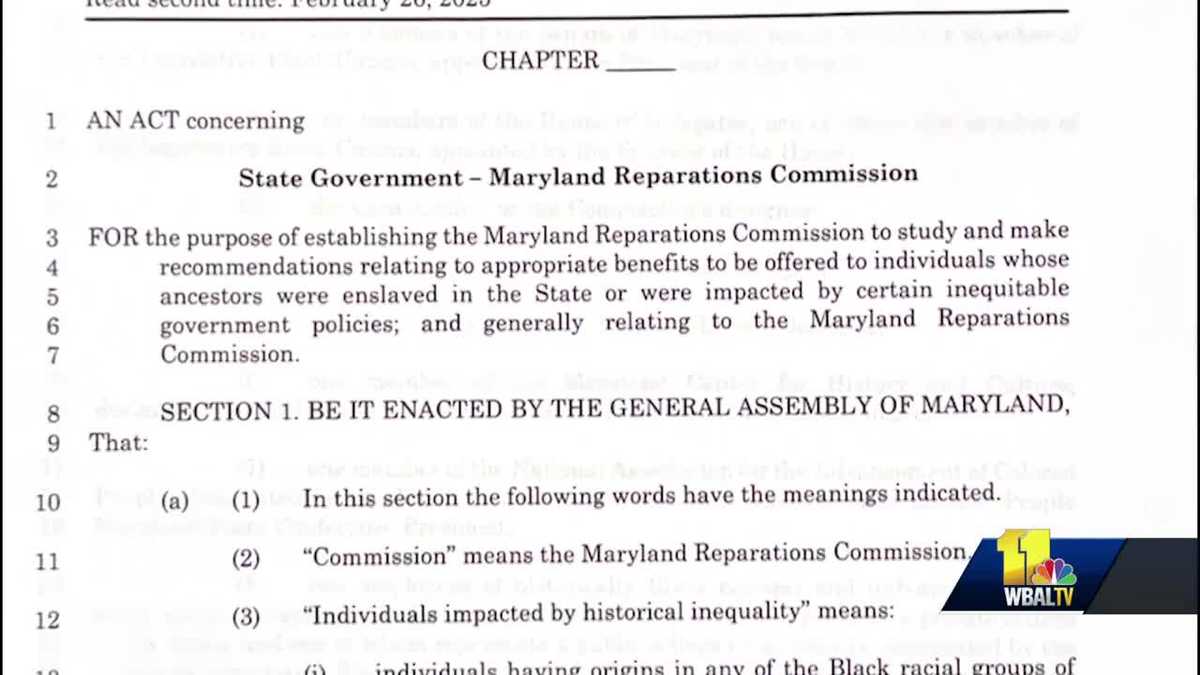 Moore receives bill which would establish reparations commission