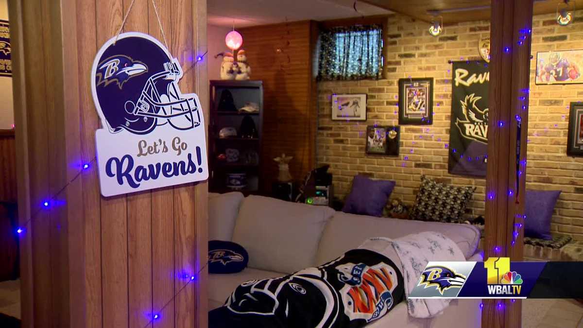 Fan keeps husband's memory alive with Ravens house