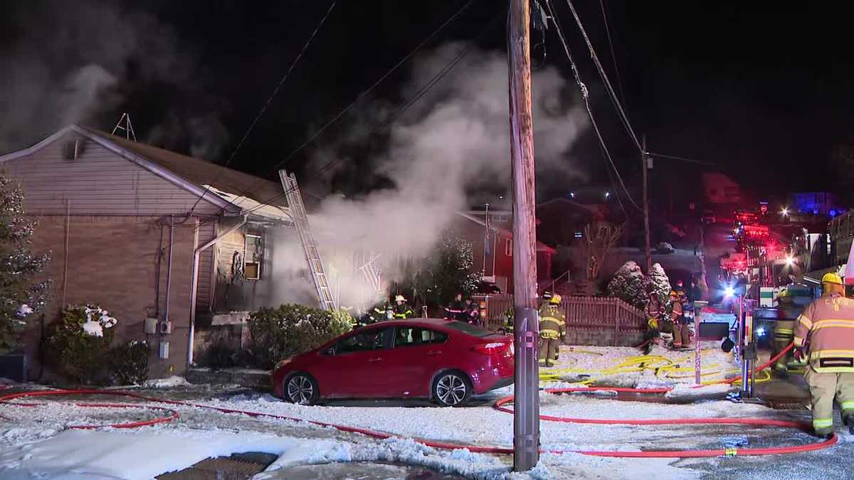 Westmoreland fire officials battle flames in North Huntingdon