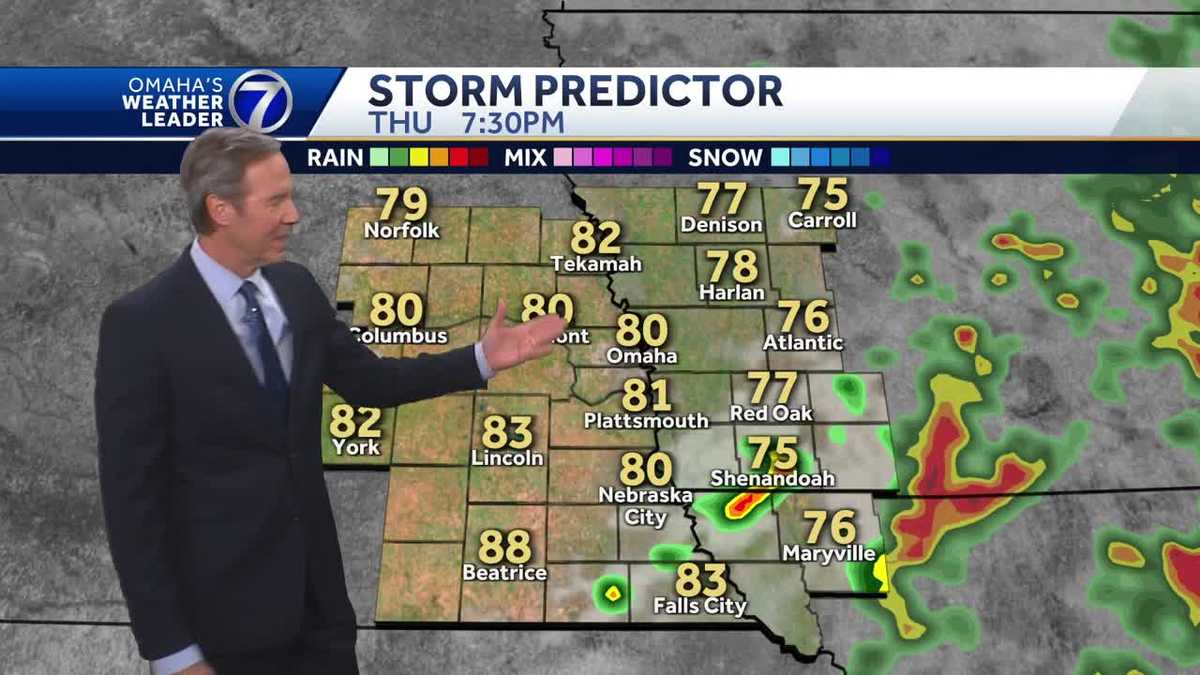 Omaha weather: Rain and storms continue Thursday