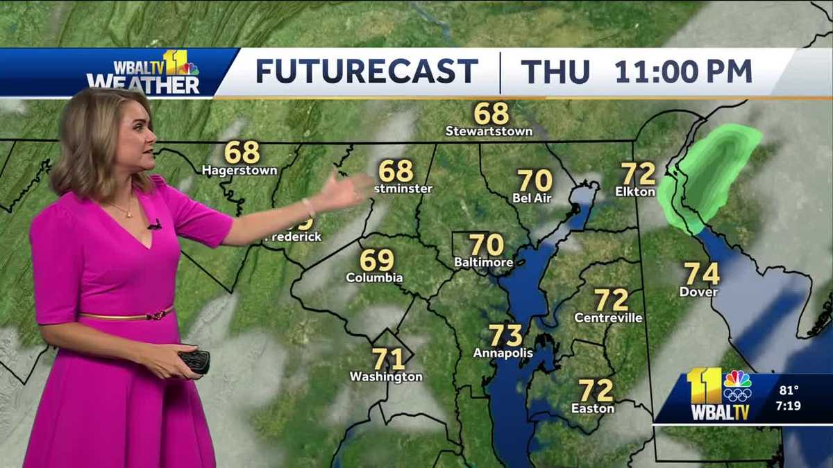 Thunderstorms, rain exiting Baltimore region
