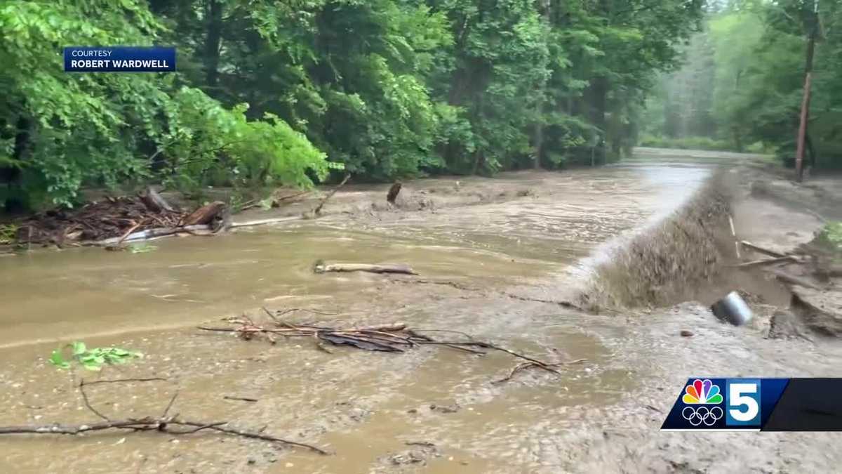 Dozens of Stowe residents stranded following flash-flood washouts