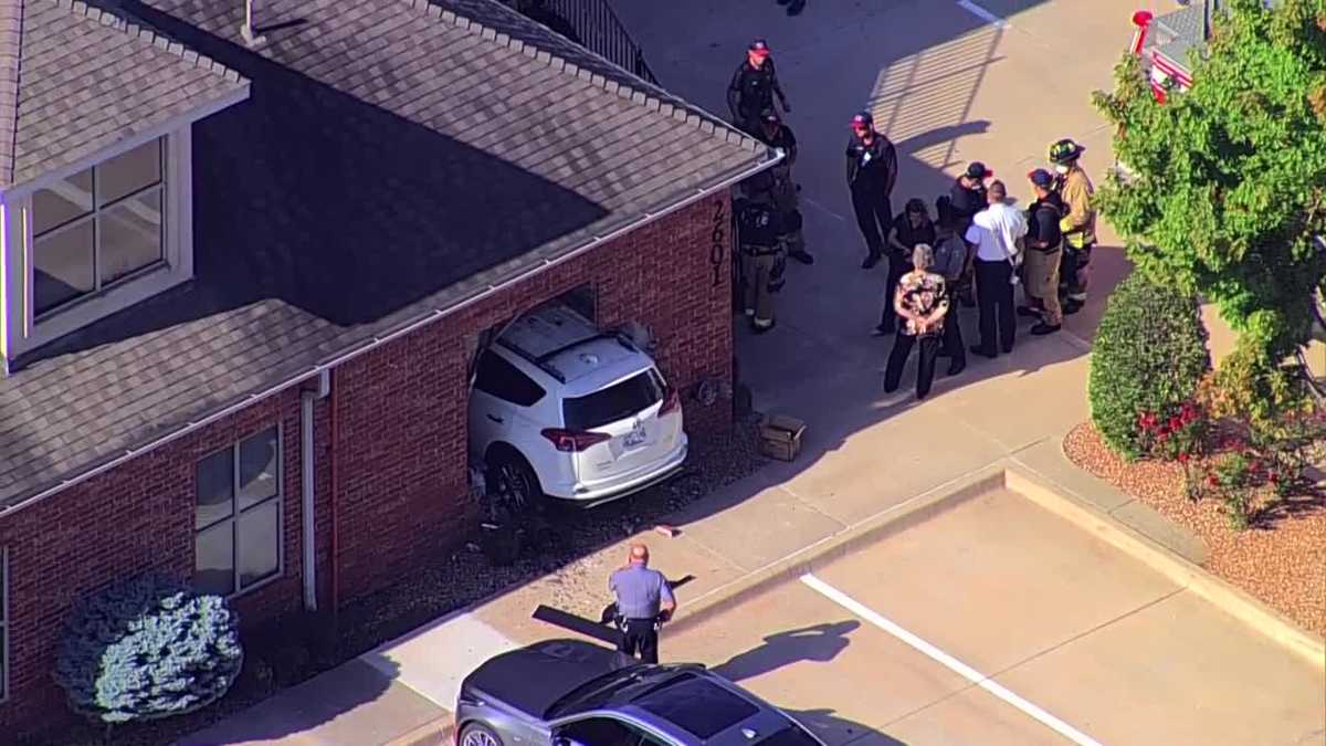 One person injured after vehicle crashes into building in southwest OKC