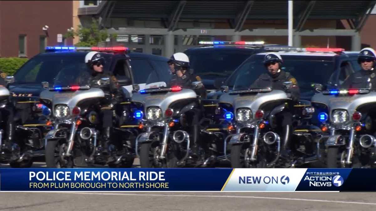 Police memorial procession rides from Plum Borough to North Shore