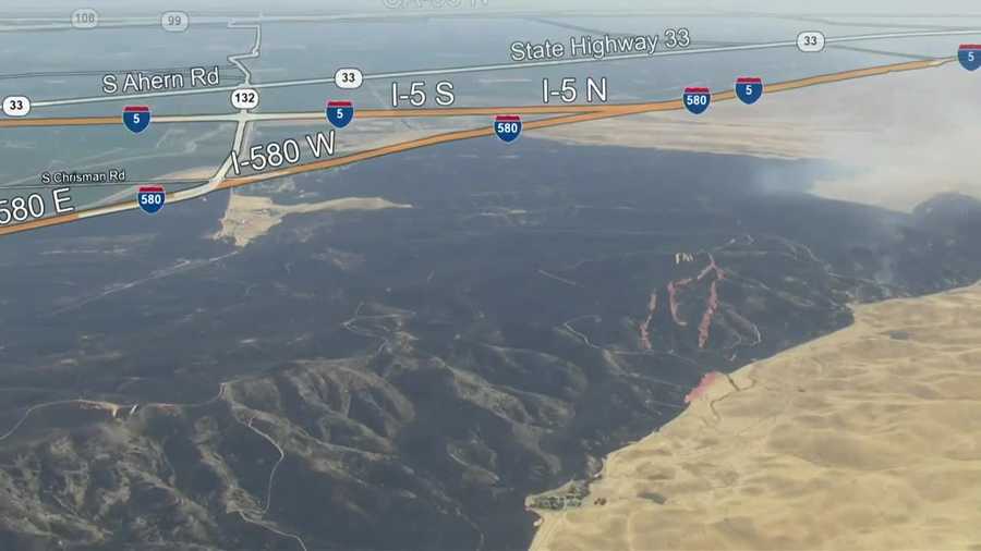 Photos and video: LiveCopter 3 shows where the Corral Fire burned