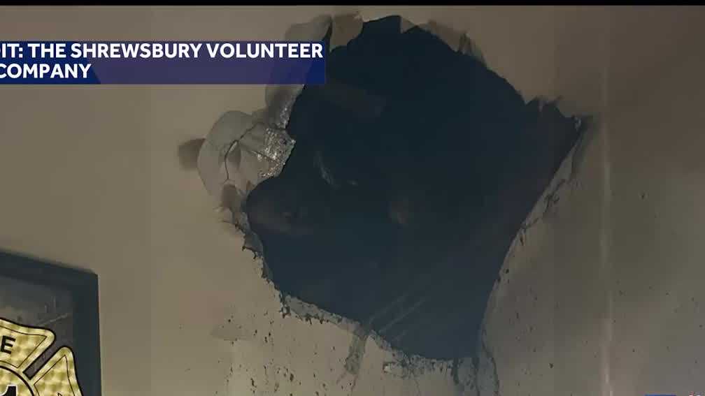 Firefighter falls 13 feet through floor while fighting Shrewsbury house ...